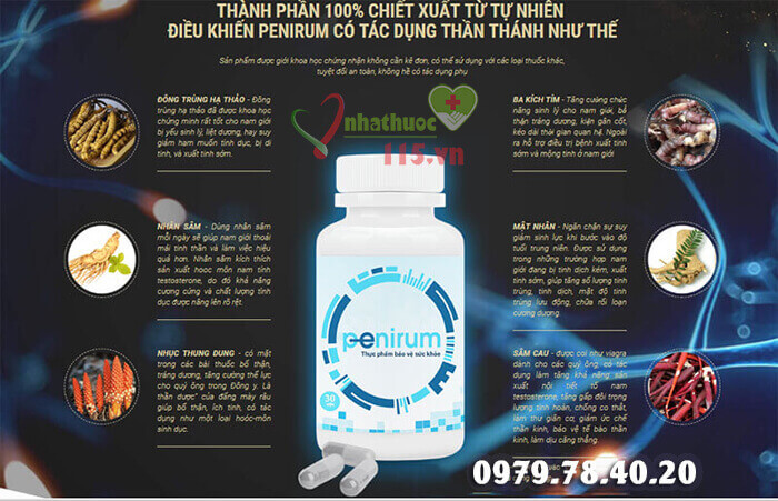 Thuốc Penirum là gì, điều trị yếu sinh lý hiệu quả không